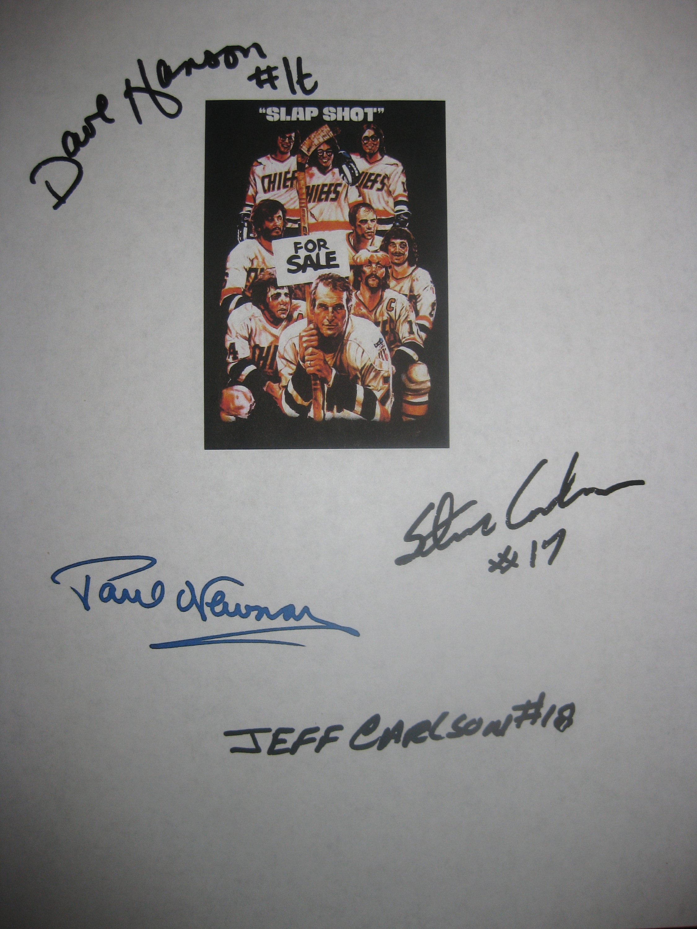 Hanson Brothers Triple Signed Slap Shot 1977 Movie Photo Authenticated ...