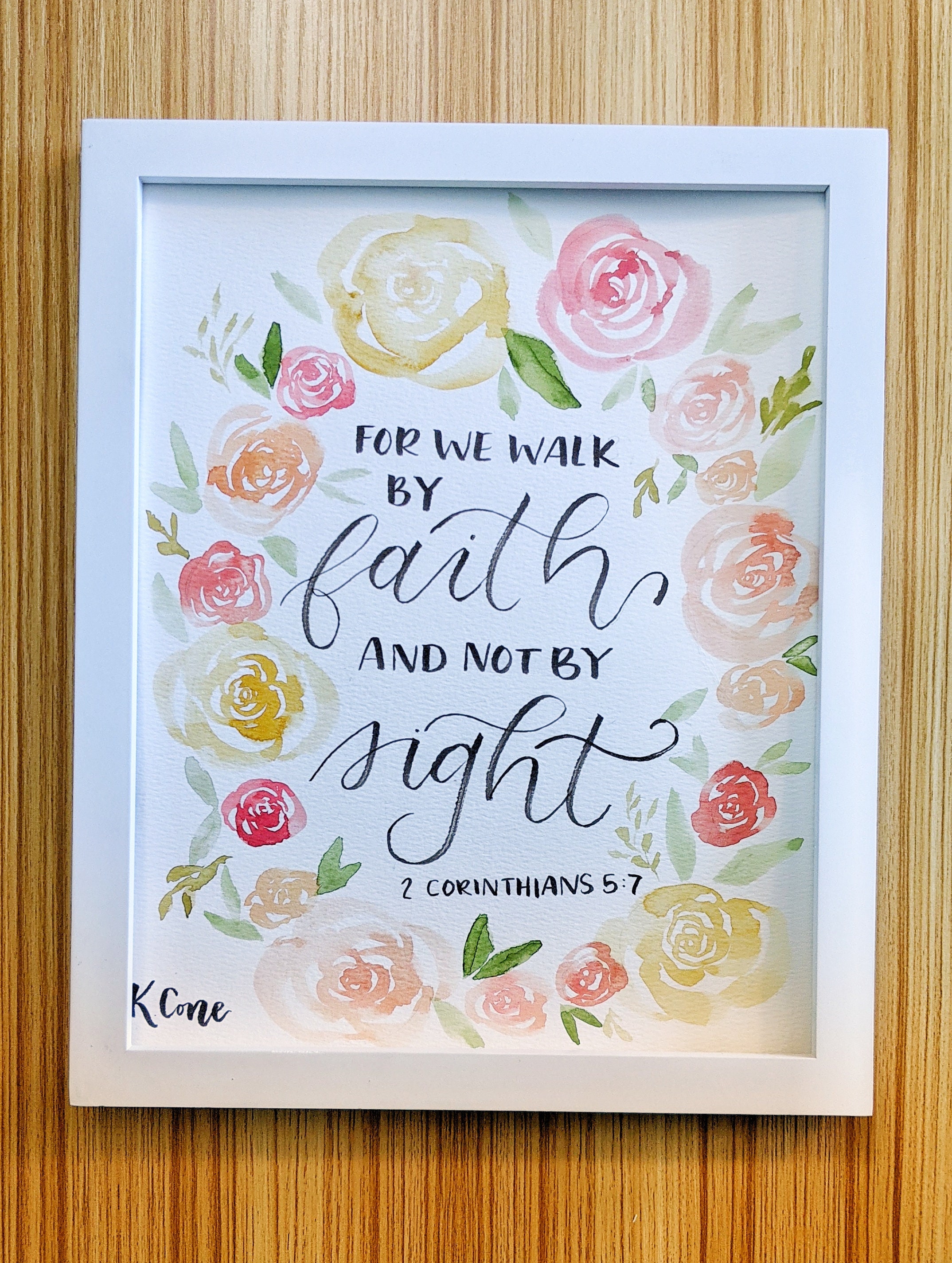 Floral Watercolor Bible Verse Original Painting - Etsy