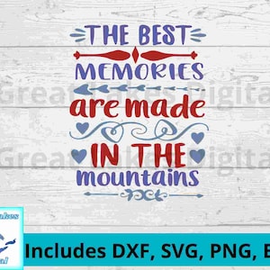 Mountain Life SVG DXF AI eps png all included Create | Etsy