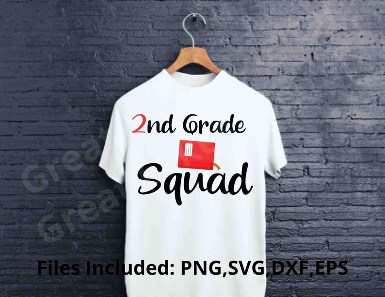 Second Grade Squad Digital File Png Svg. Dxf Eps Files All | Etsy