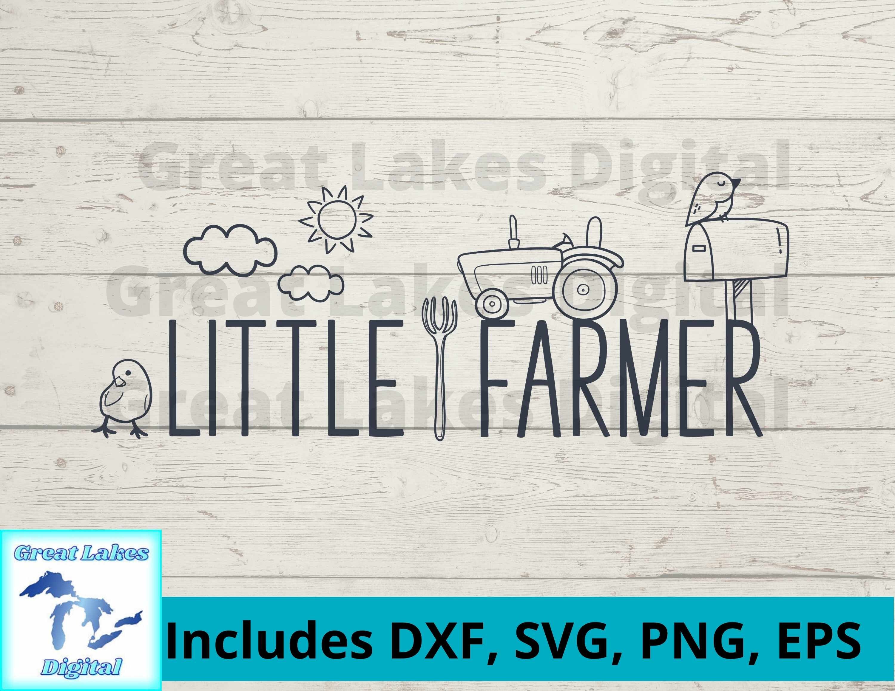Little Farmer Archivo Digital png svg. dxf archivos eps - Etsy España