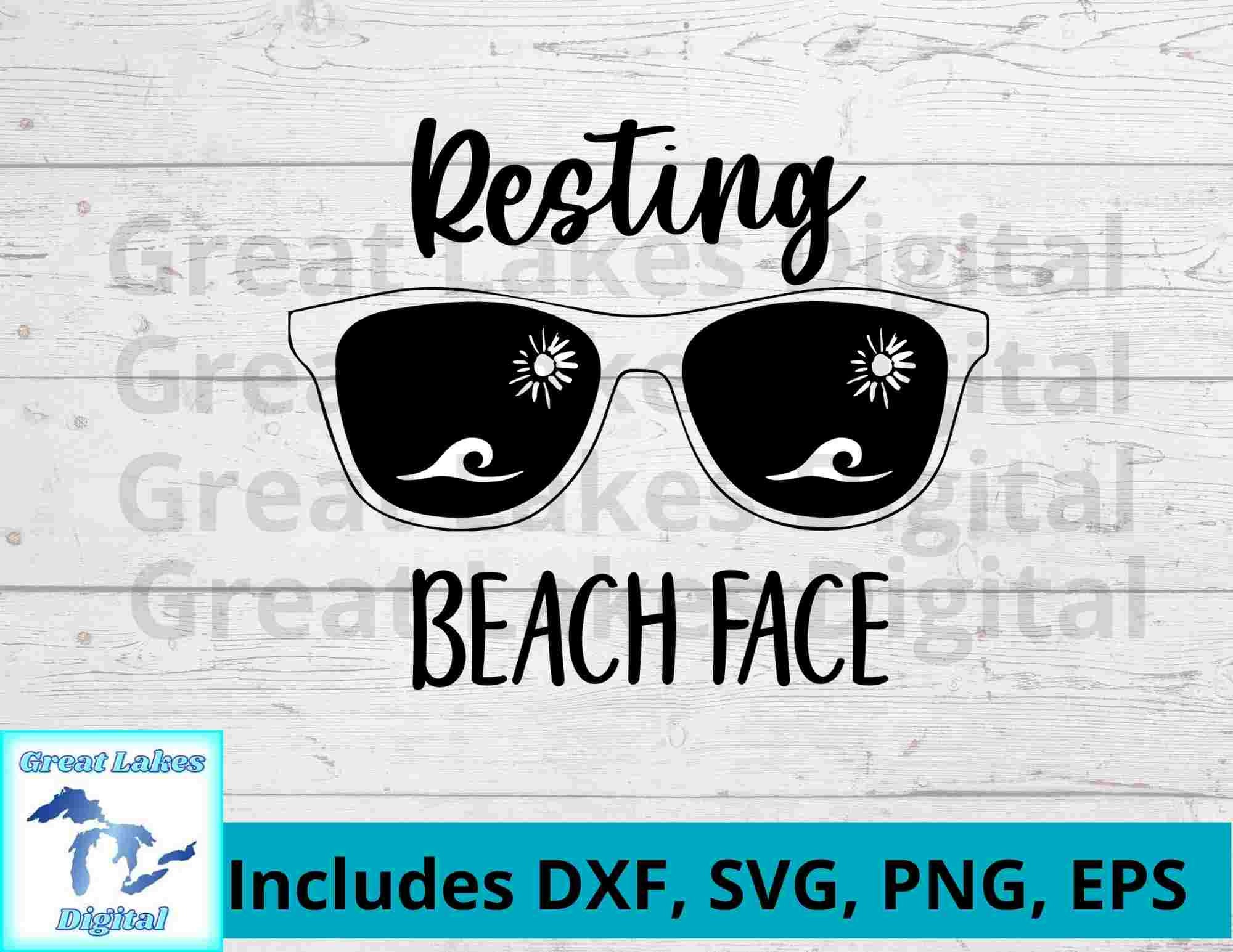 Papercraft Resting Beach Face Digital File Download SVG EPS PNG Cut ...