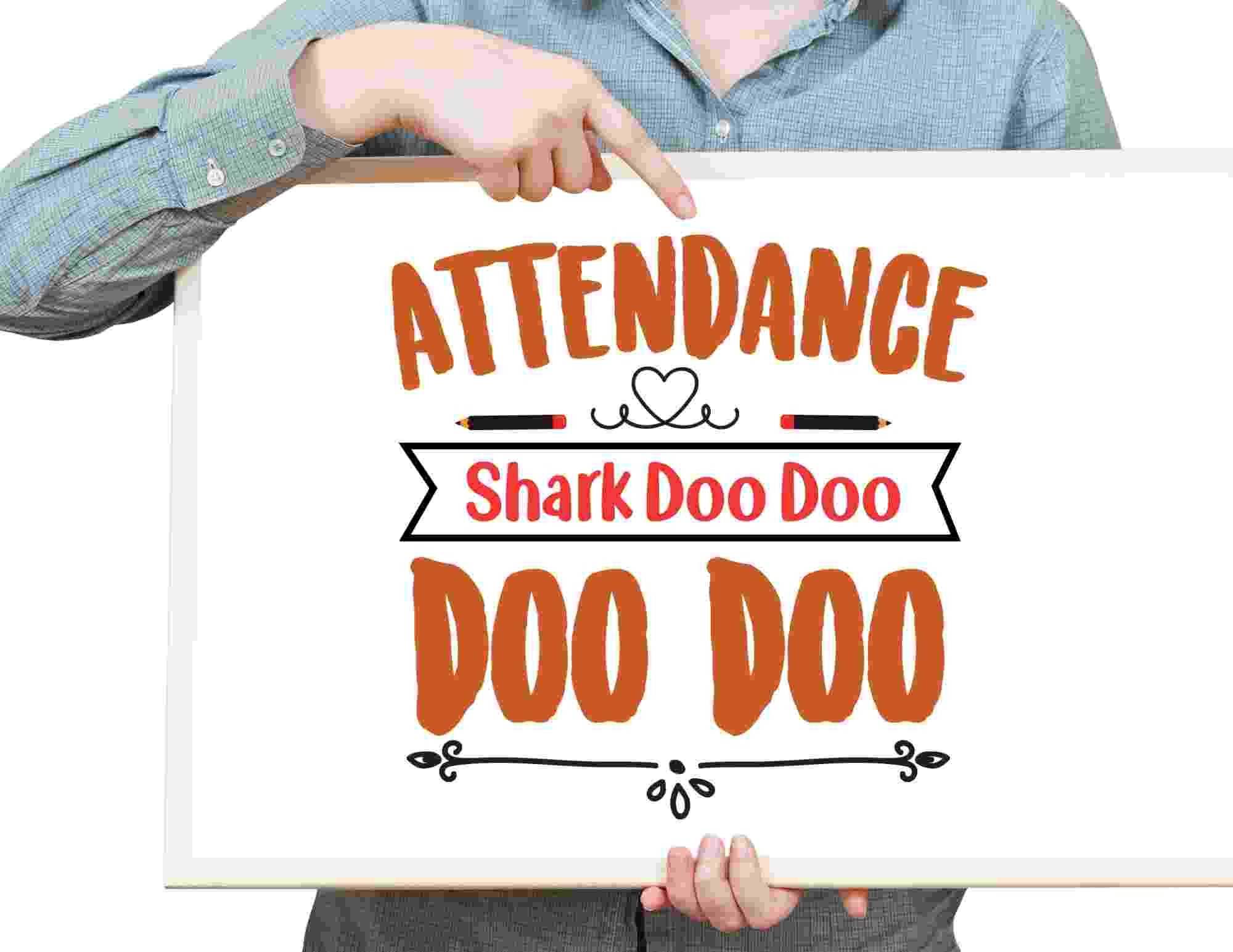 Attendance Shark Doo Doo Digital File, Png, Svg. Dxf, Eps Files All ...
