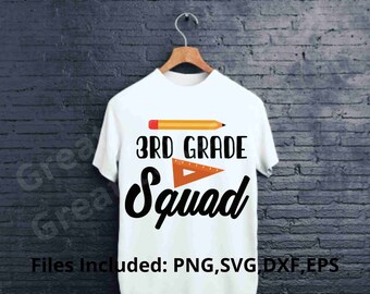 Second Grade Squad Digital File Png Svg. Dxf Eps Files All | Etsy