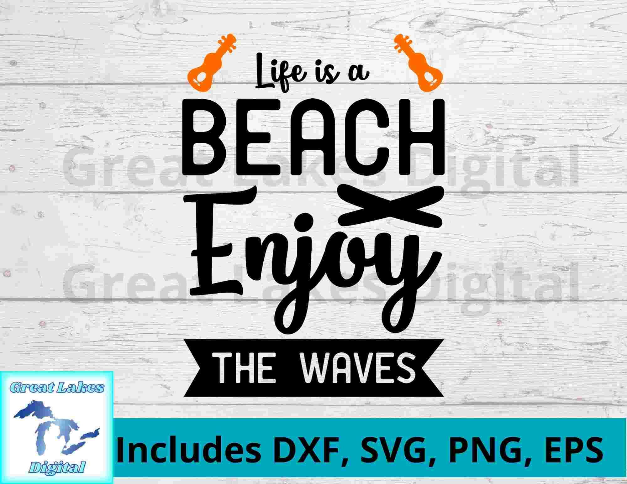 Life's a Beach Svg, Dxf, Eps, Png All Included Create Shirts, Hats ...