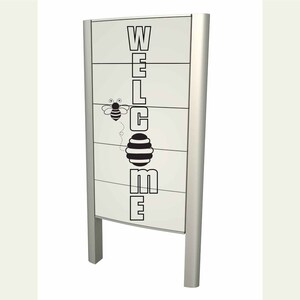 Vertical Welcome Sign Bee Theme Digital File Svg,dxf,eps, Png Included ...