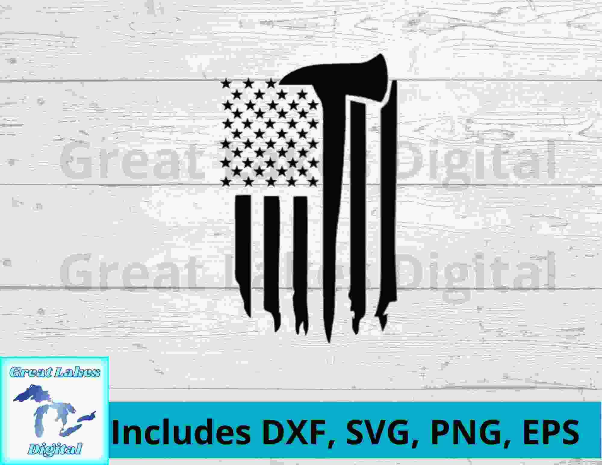 Firefighter Axe Flag Svg, Pdf, Jpg, Png All Included Create Shirts ...