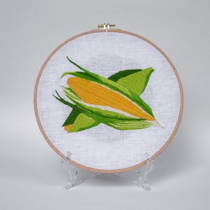 Corn Embroidery Pattern Video Tutorial, Corn Plant Embroidery Pdf ...