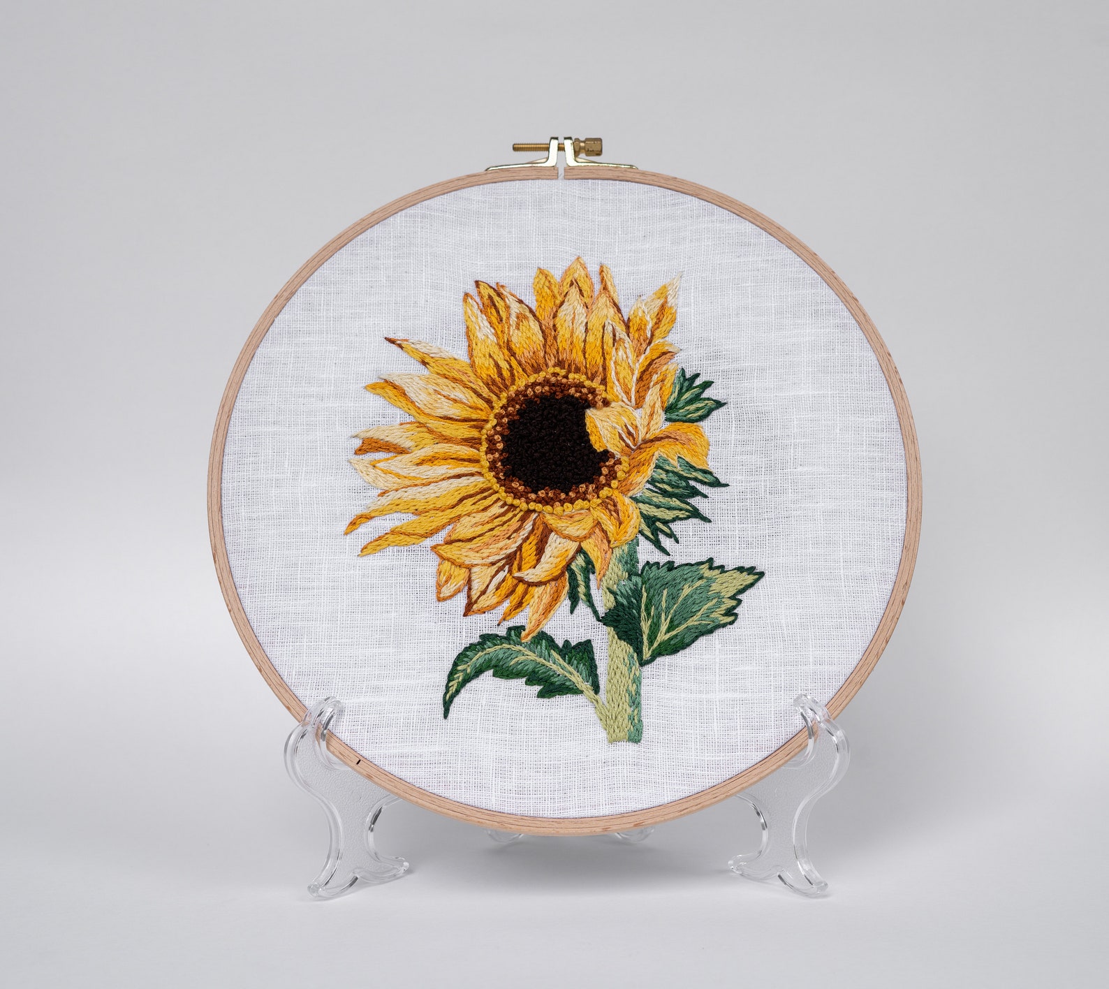 Sunflower Embroidery Pattern Video Tutorial. Digital - Etsy