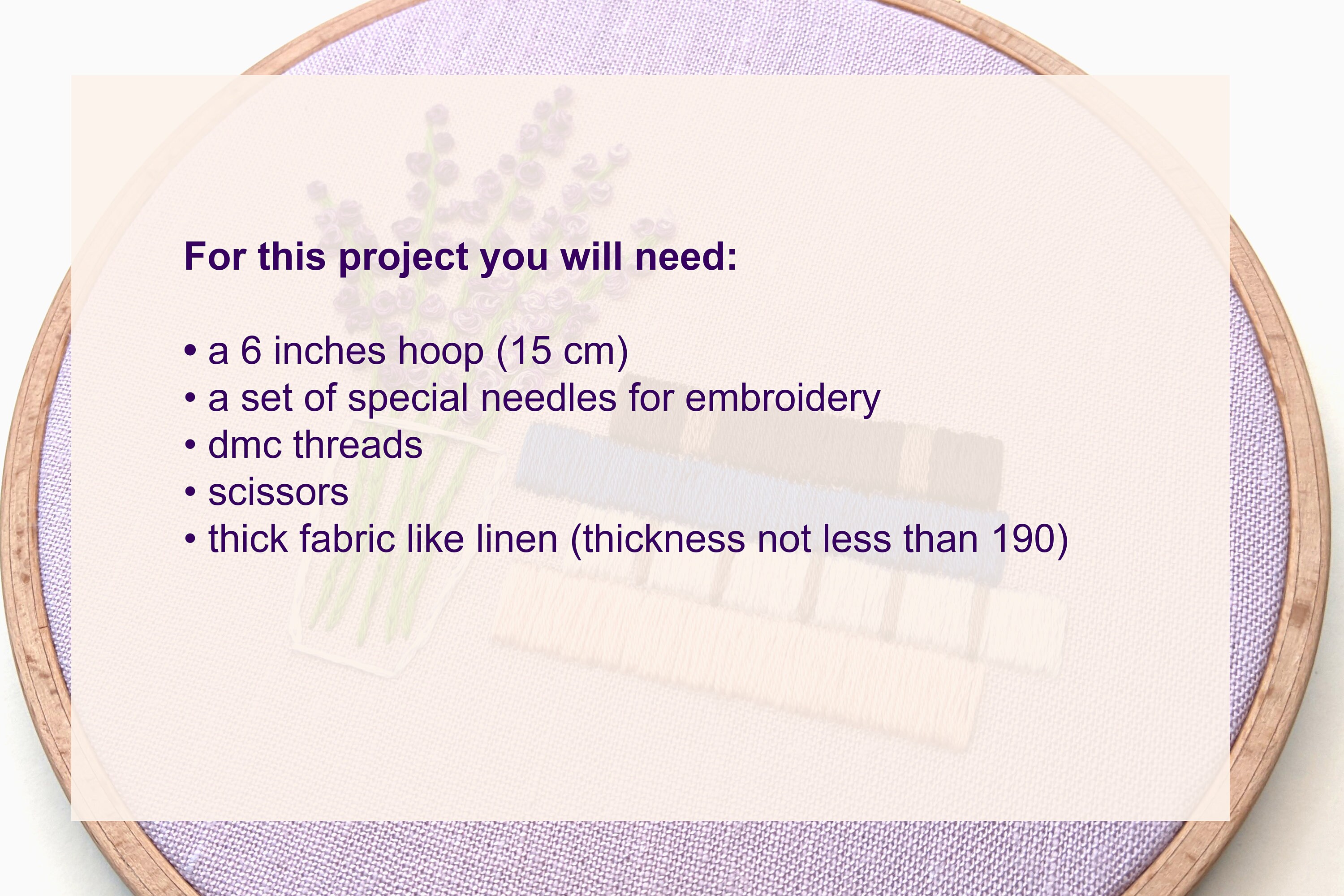 Spring Lavender Bouquet and Books Embroidery Pattern Video Tutorial ...