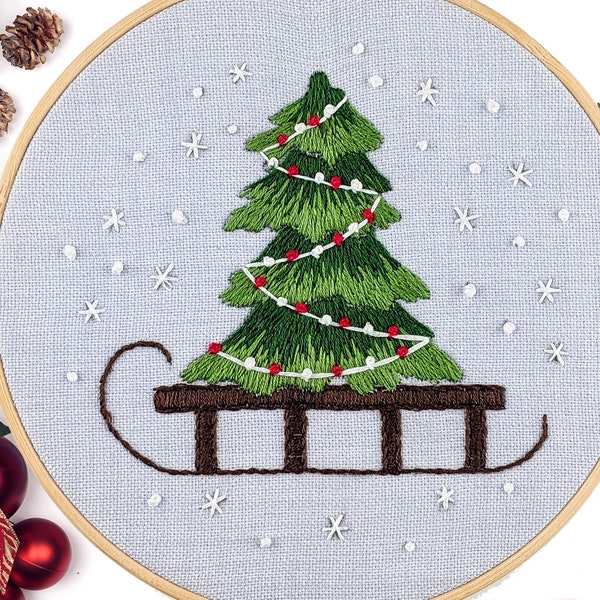Christmas Hoop Art - Etsy