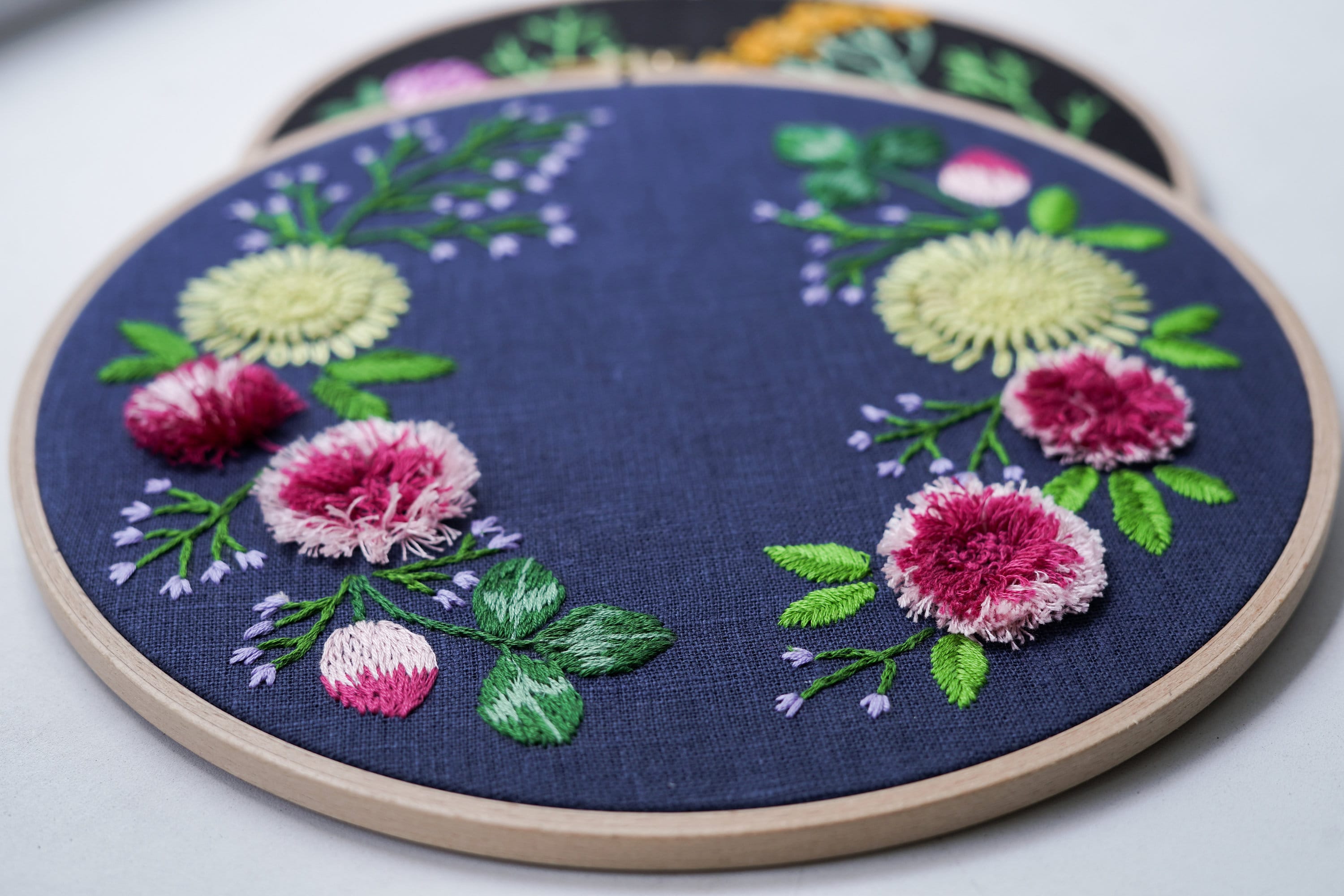 Blooming Flower Wreath Embroidery Pattern Video Tutorial - Etsy