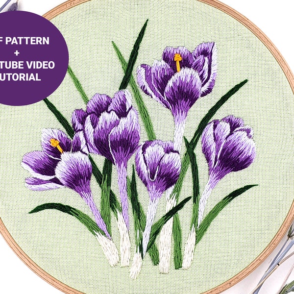 Violet Embroidery Pattern - Etsy
