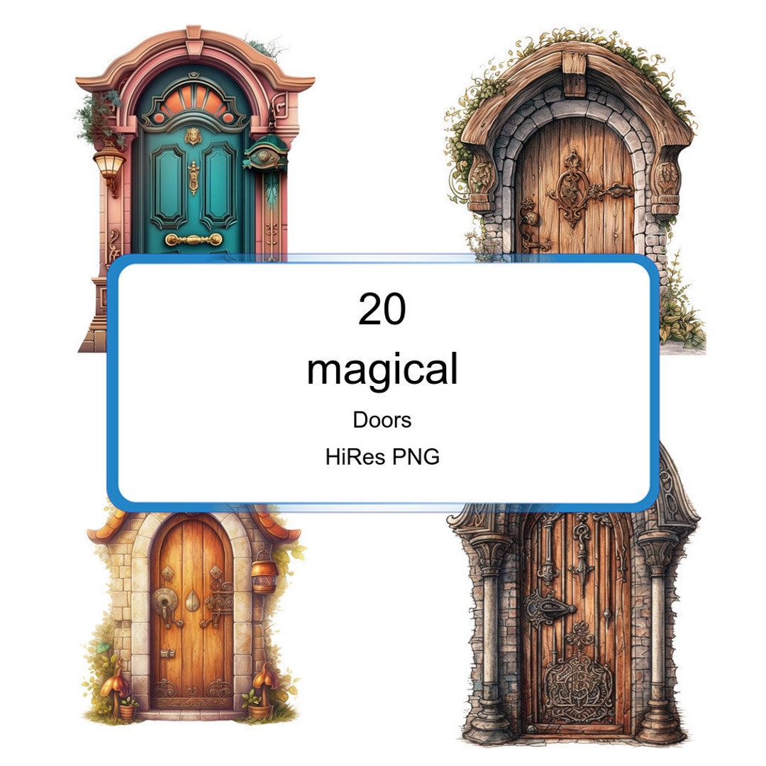 20 Magical Doors PNG Bundle Commercial Use Scrapbooking - Etsy