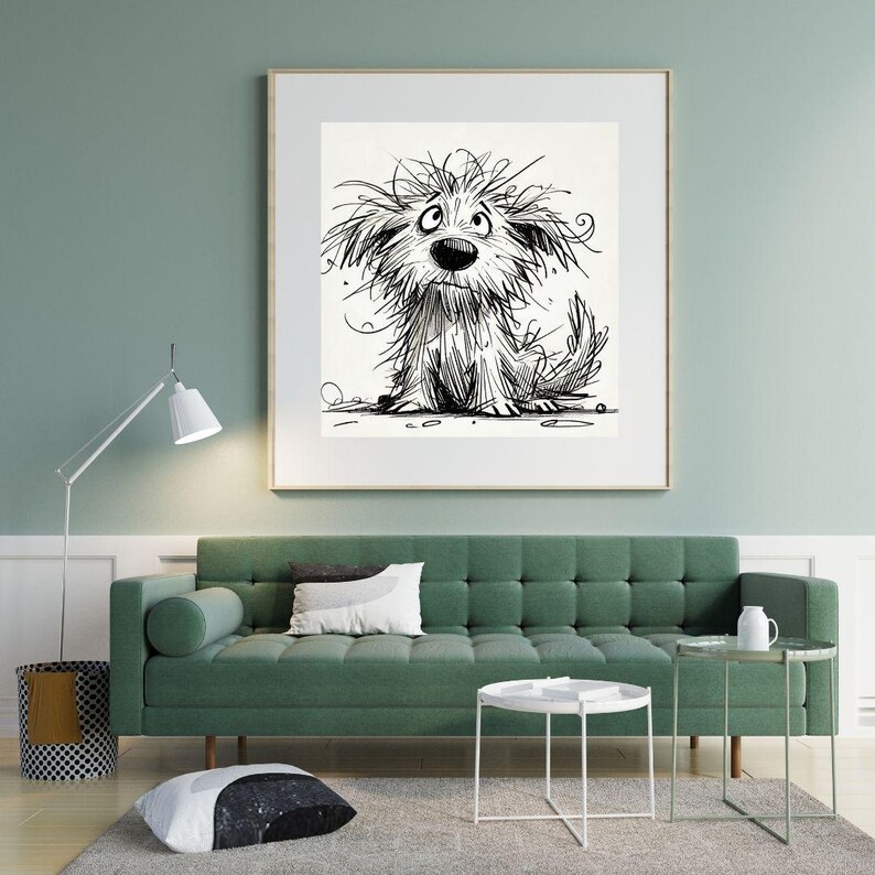 Funny Doodle Dog Print: 