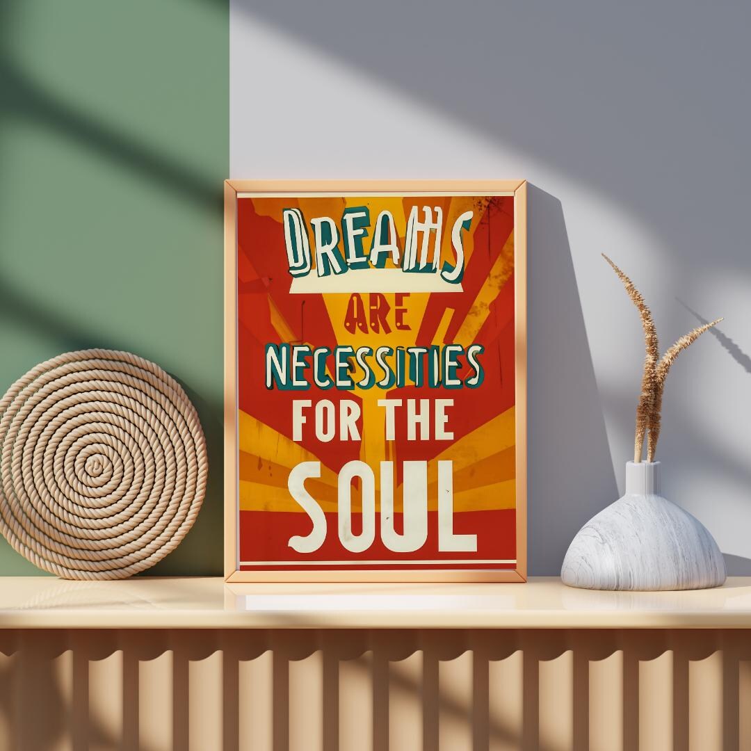 Retro Motivational Wall Art | Vintage Typography Poster | Inspirational ...