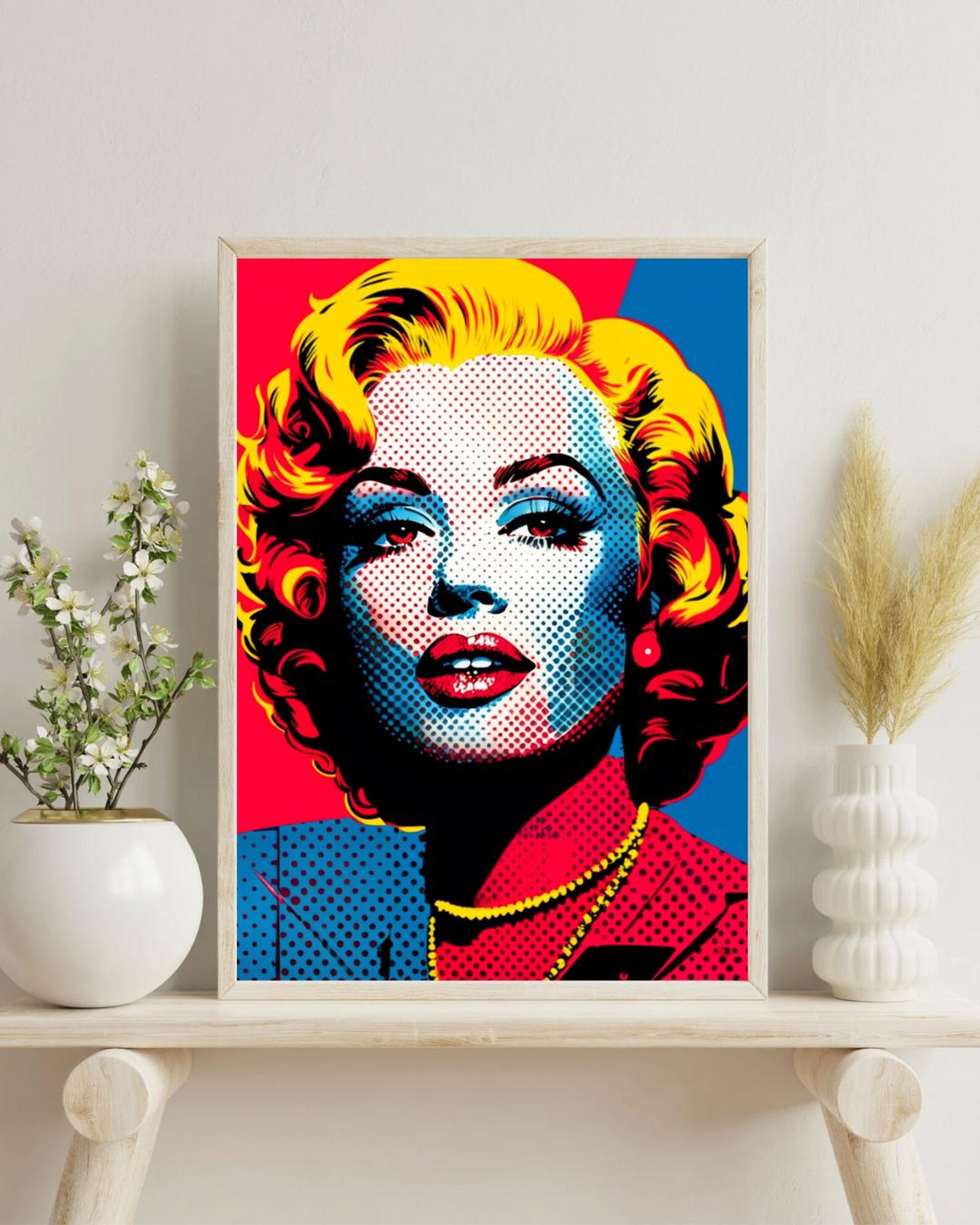 Pop Art Portrait Poster | Iconic Retro Wall Art | Bold Colorful ...