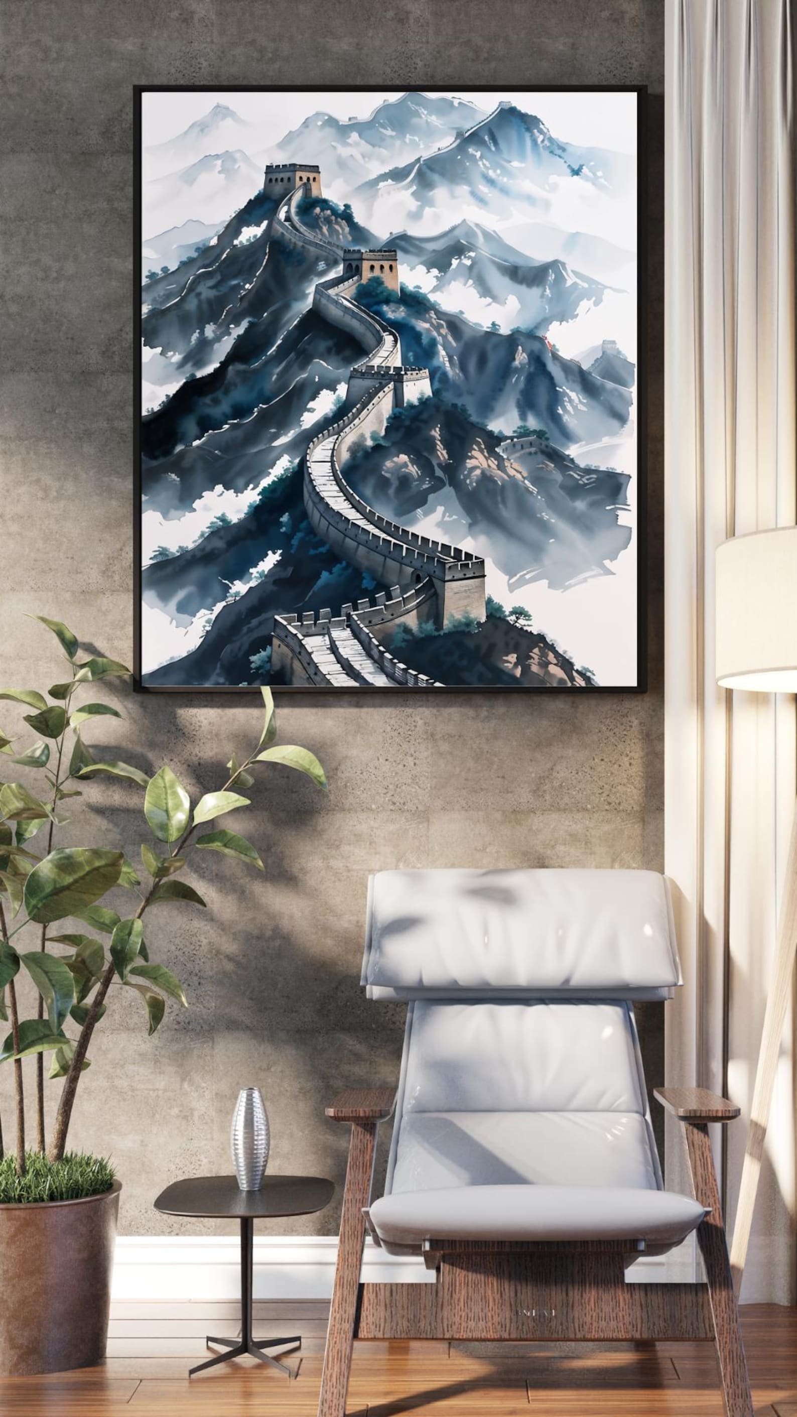 Vintage Great Wall of China Decor | Instant Download Art | Chinese ...