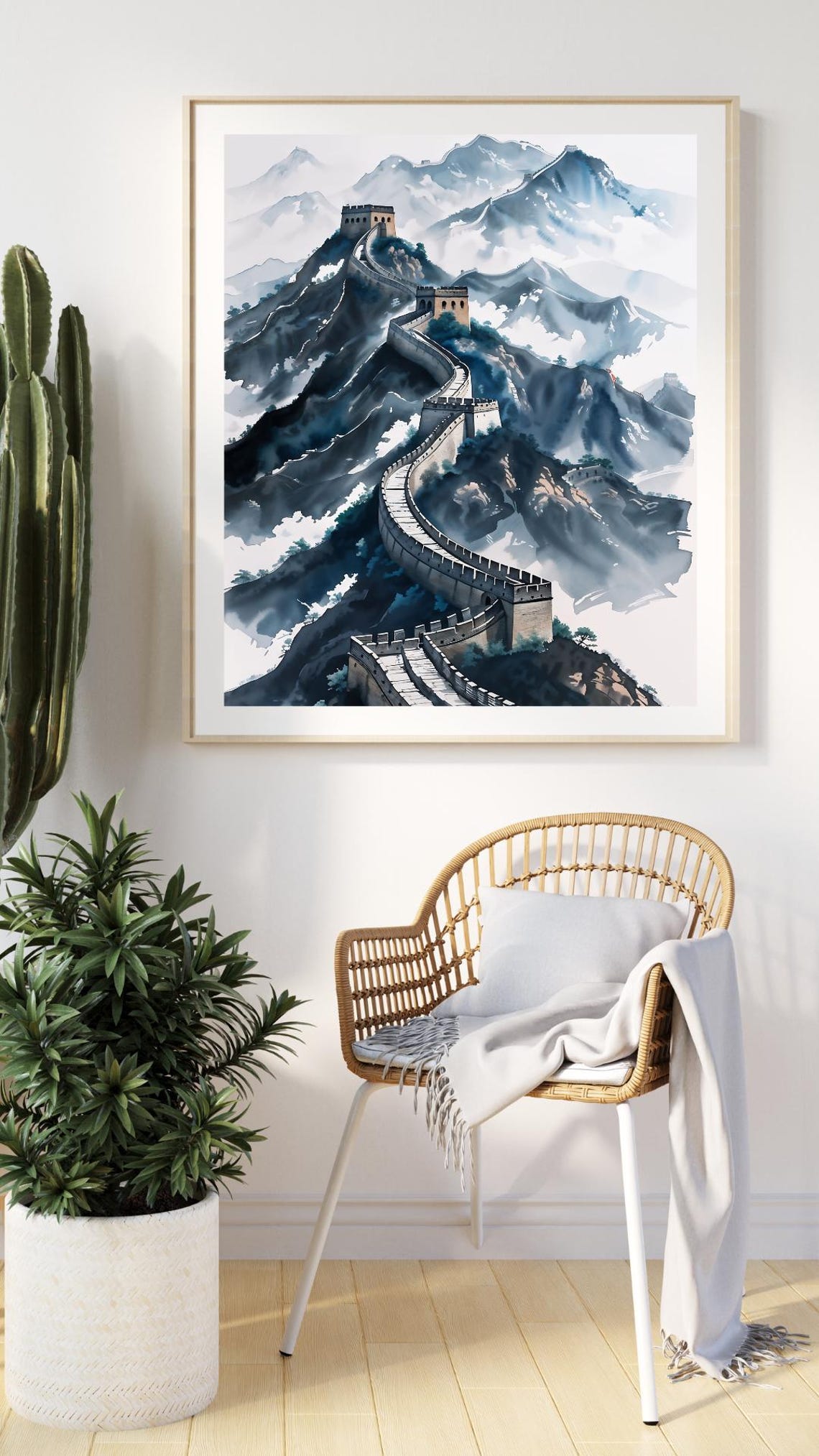 Vintage Great Wall of China Decor | Instant Download Art | Chinese ...