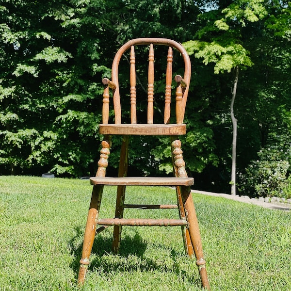 Rustic High Chair - Etsy