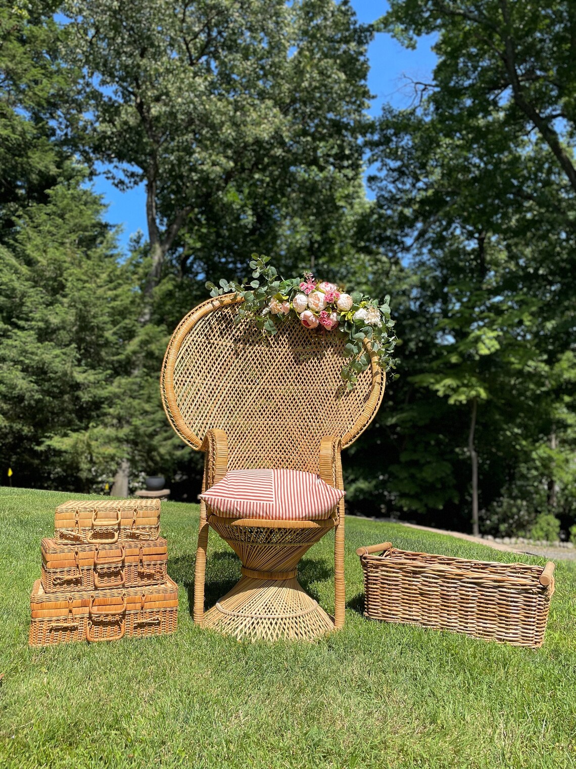 RENTAL FINAL PAYMENT Vintage Wicker Chair Rental Non - Etsy