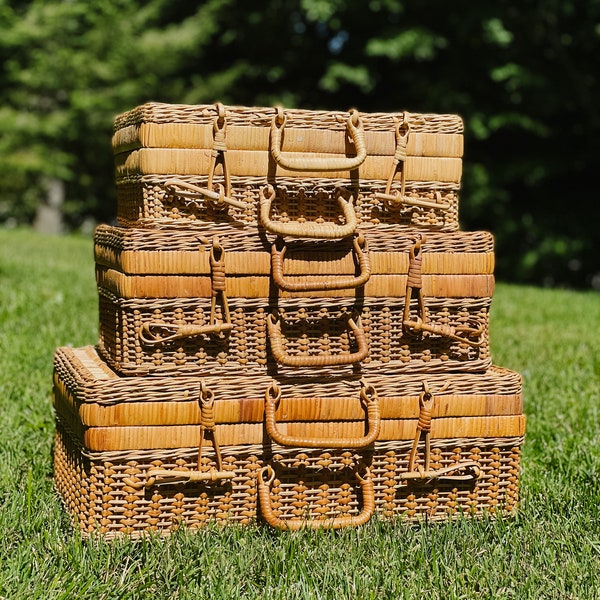 Wicker Suitcase - Etsy