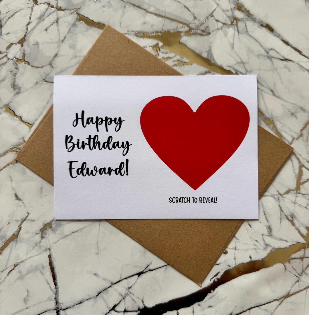 Scratch Reveal Card | Scratch off Surprise | Happy Birthday Reveal ...
