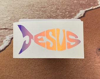 Christian Fish Car Decals - Etsy