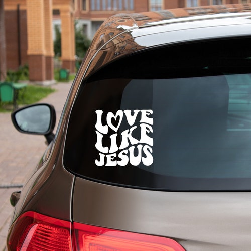 Jesus Decal Christian Car Sticker Vinyl Lettering Window - Etsy
