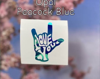 Asl I Love You Car Decal - Etsy