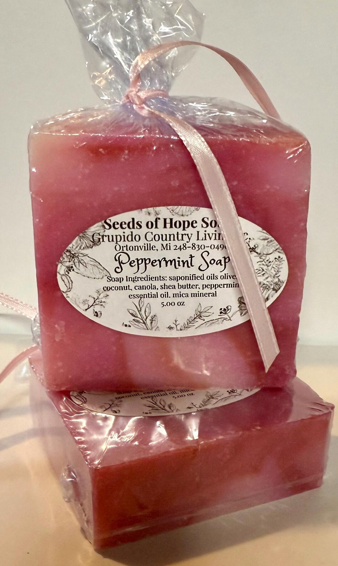 Sweet Peppermint Soap – Handmade Bar, Refreshing Scented Soap, Seeds of ...
