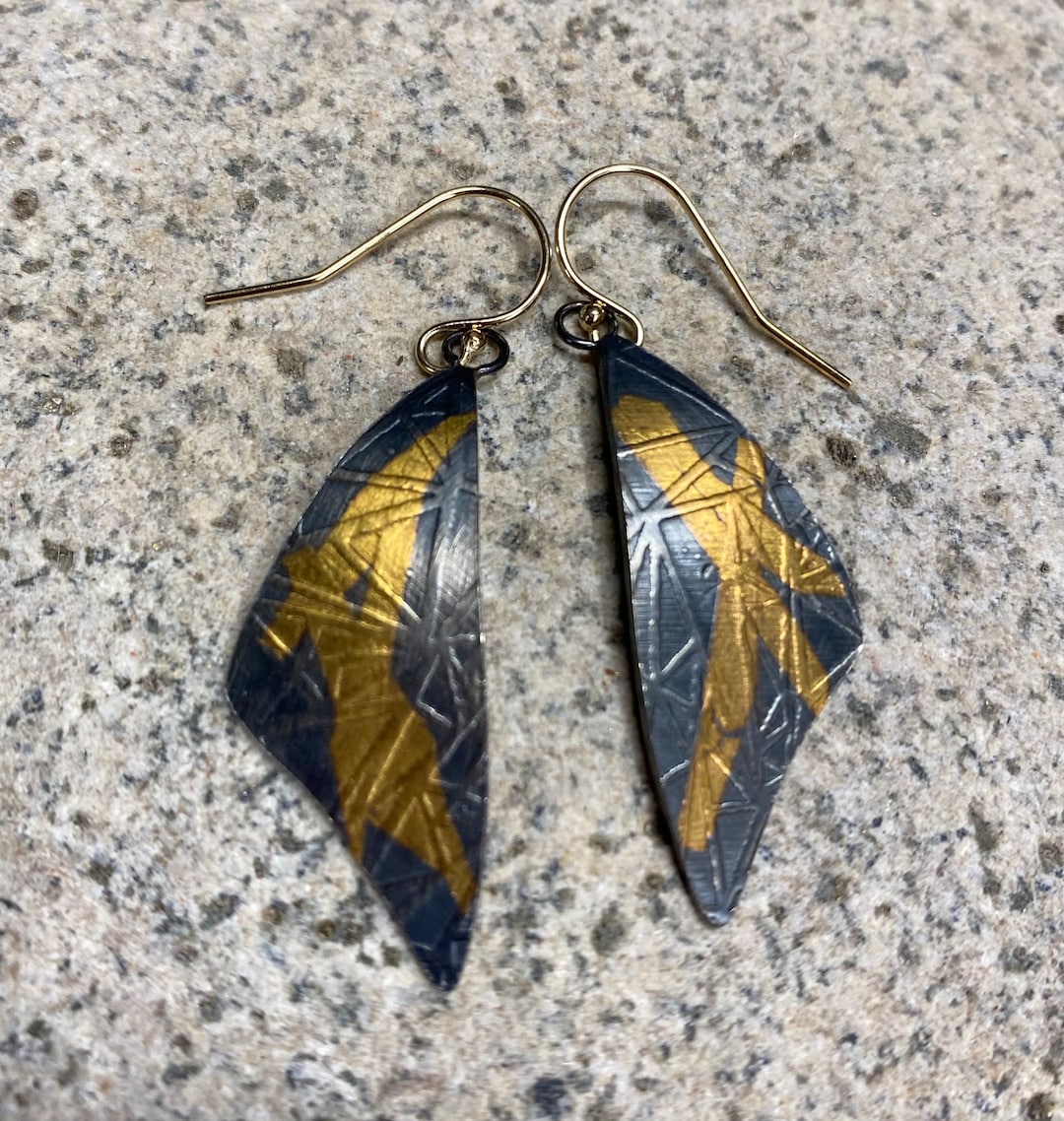 Butterfly Wing Keum Boo Earrings - Etsy