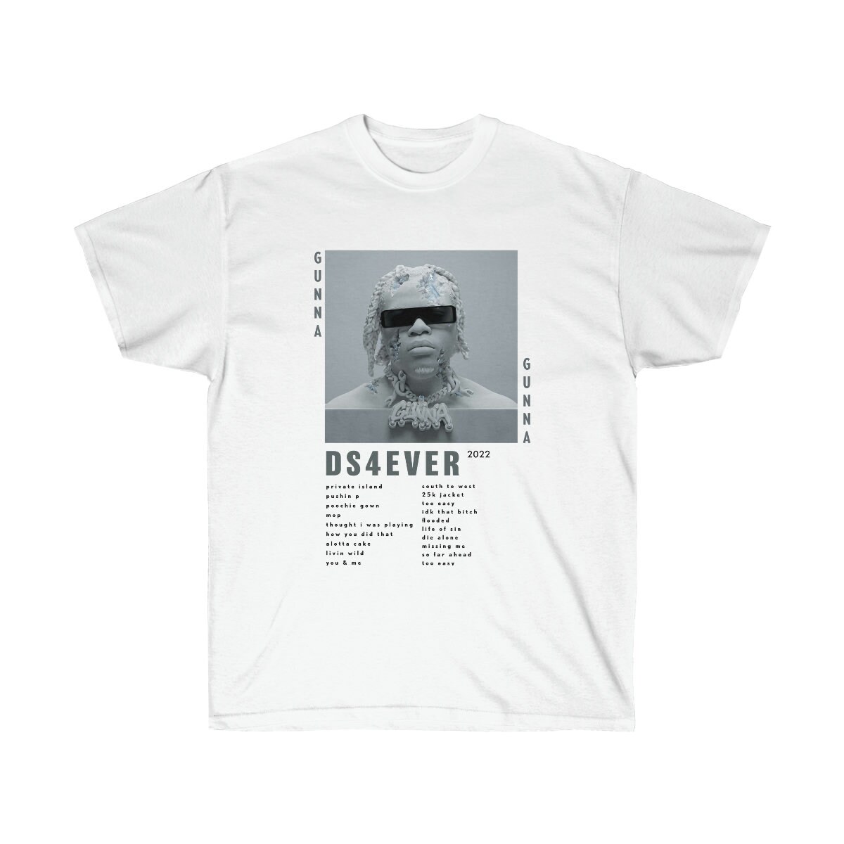 Gunna Ds4ever T Shirt | Rap Tee | Short-sleeve Unisex Black Vintage ...