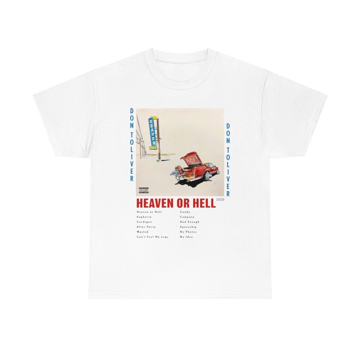 Don Toliver Heaven or Hell T Shirt Rap Tee Short-sleeve Unisex Black ...