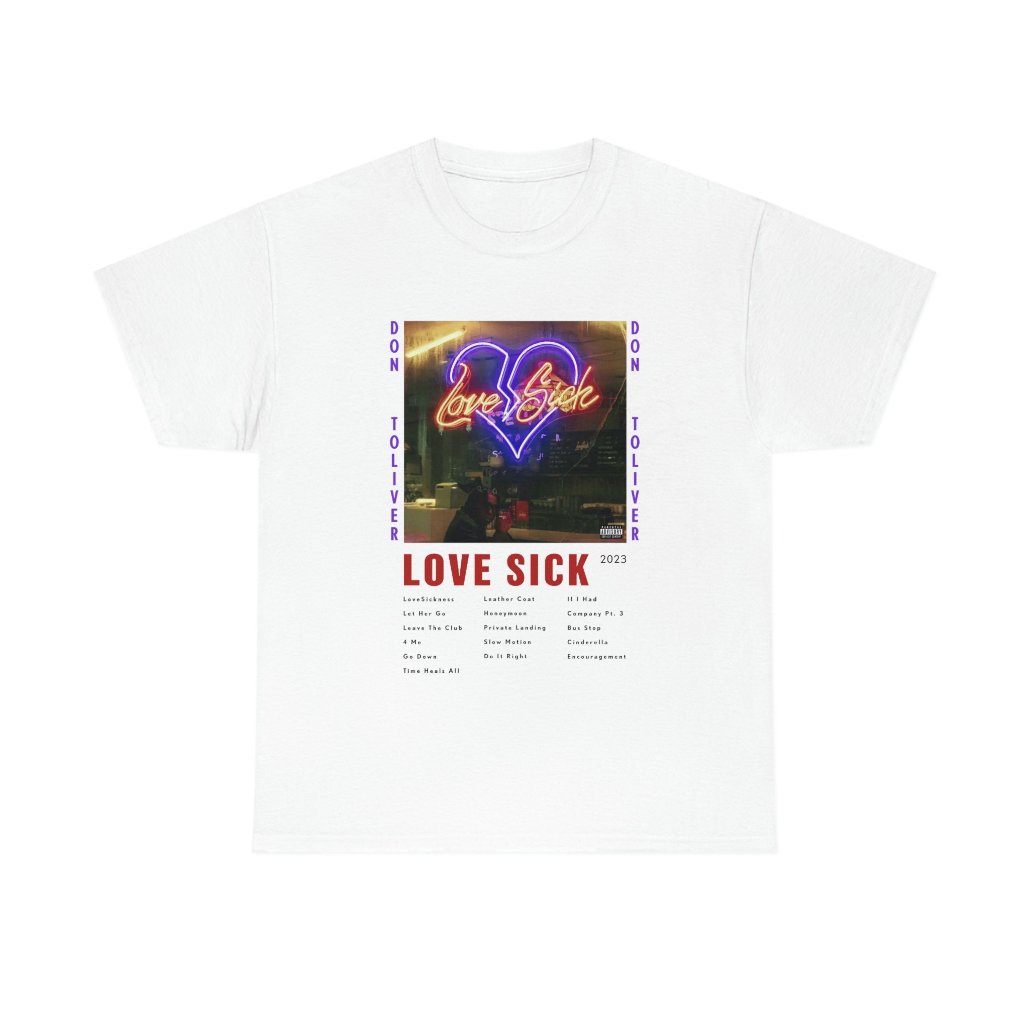 Don Toliver Love Sick T Shirt | Rap Tee | Short-sleeve Unisex Black ...