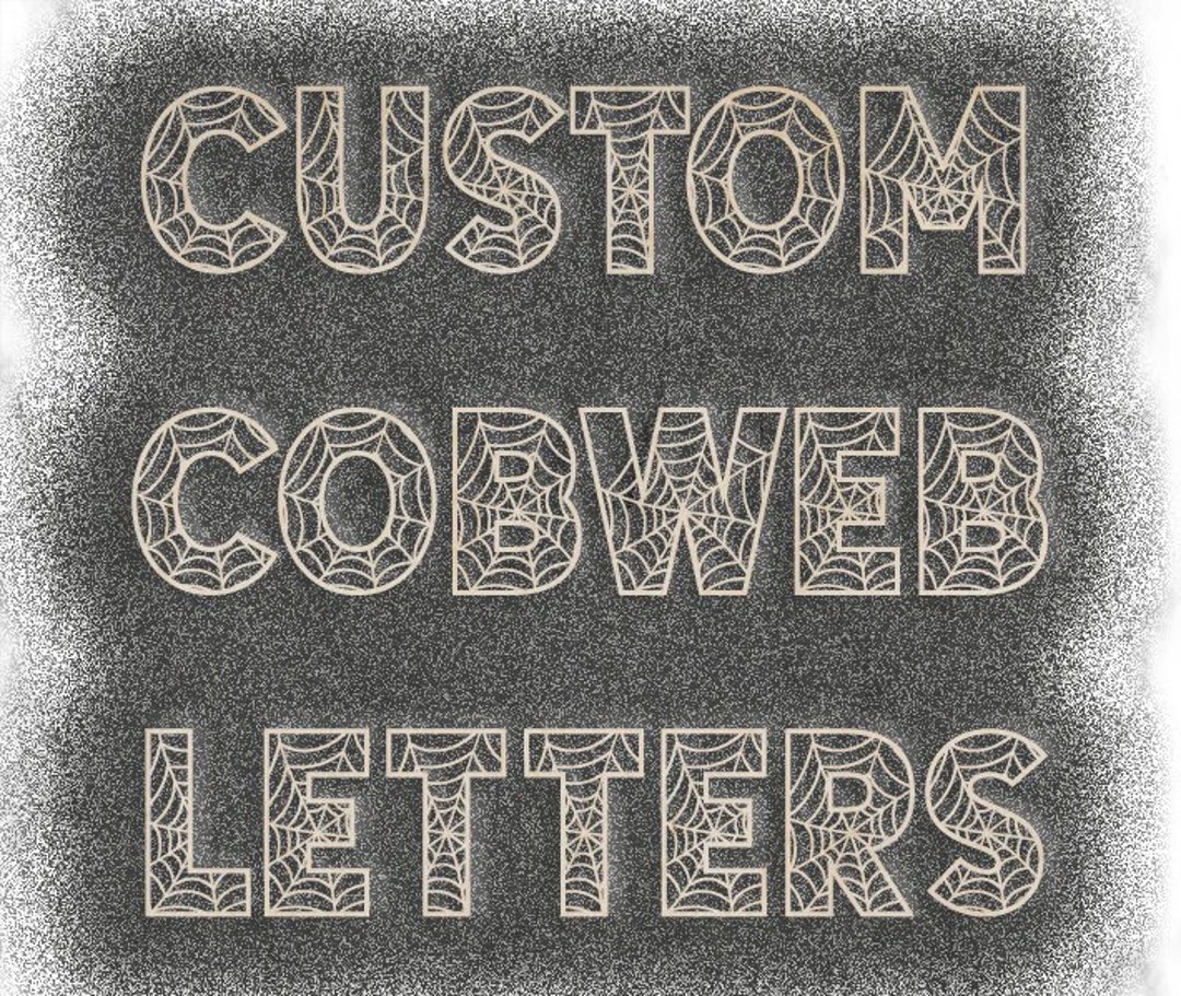 Wooden Cobweb Font Letters 4mm Unique Decorative Alphabet - Etsy UK