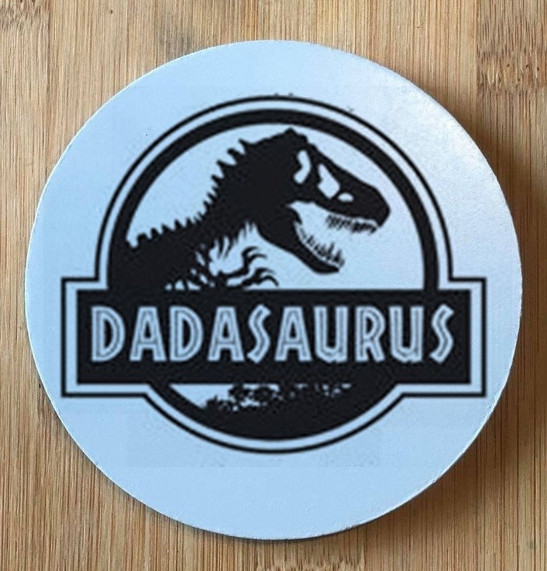 Dadasaurus Coaster X1 Fathers Day Coaster Personalised Minimalist ...