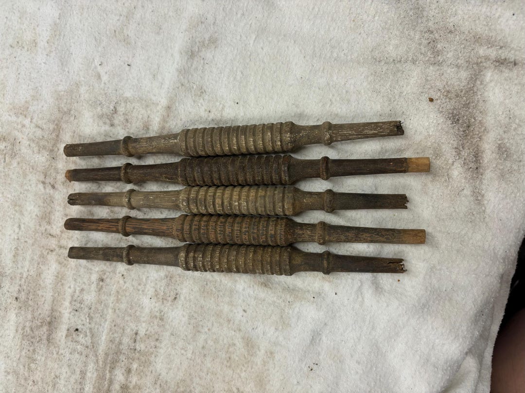 5 Reclaimed Wood 10 Spindles, Chair Parts, Wood Assemblage Project ...