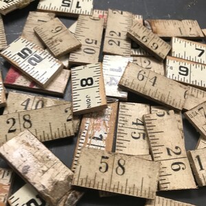 12 Pieces Expandable Folding Ruler Vintage Wooden Expandable Carpenter ...