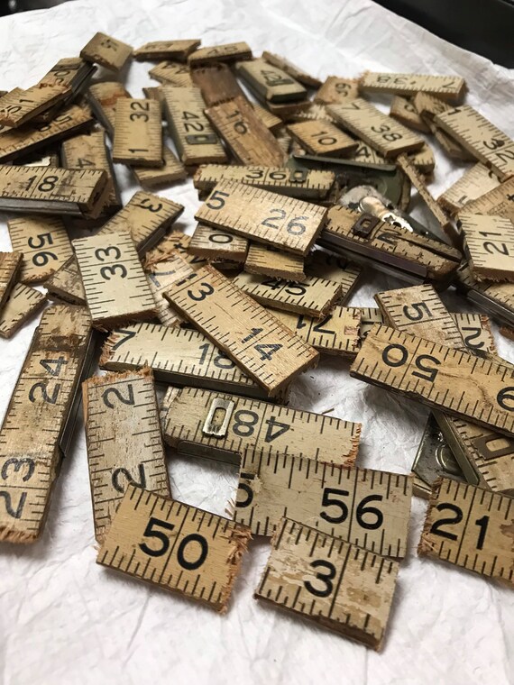 12 Pieces Expandable Folding Ruler Vintage Wooden Expandable - Etsy
