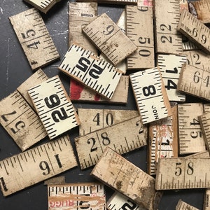 12 Pieces Expandable Folding Ruler Vintage Wooden Expandable Carpenter ...