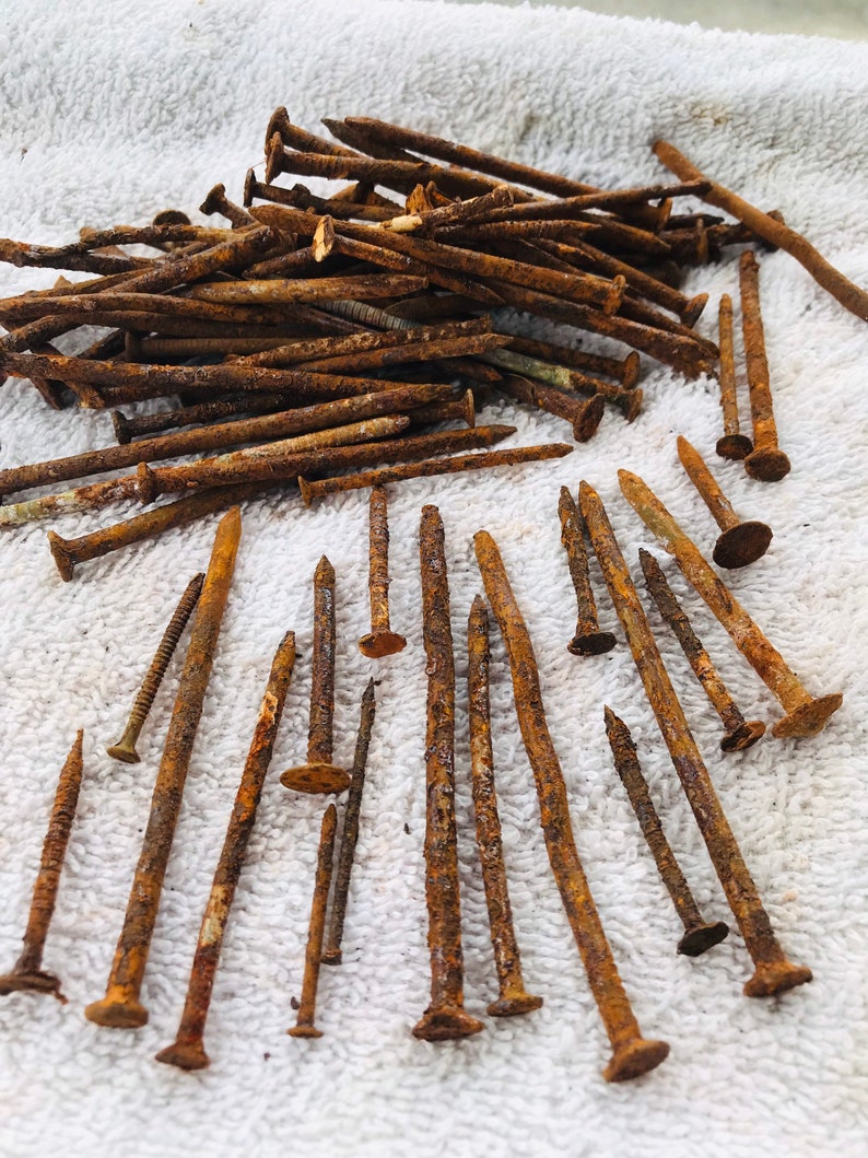 Rusty Nails Old Barn Find Assorted Sizes Shapes Rust Dyeing - Etsy