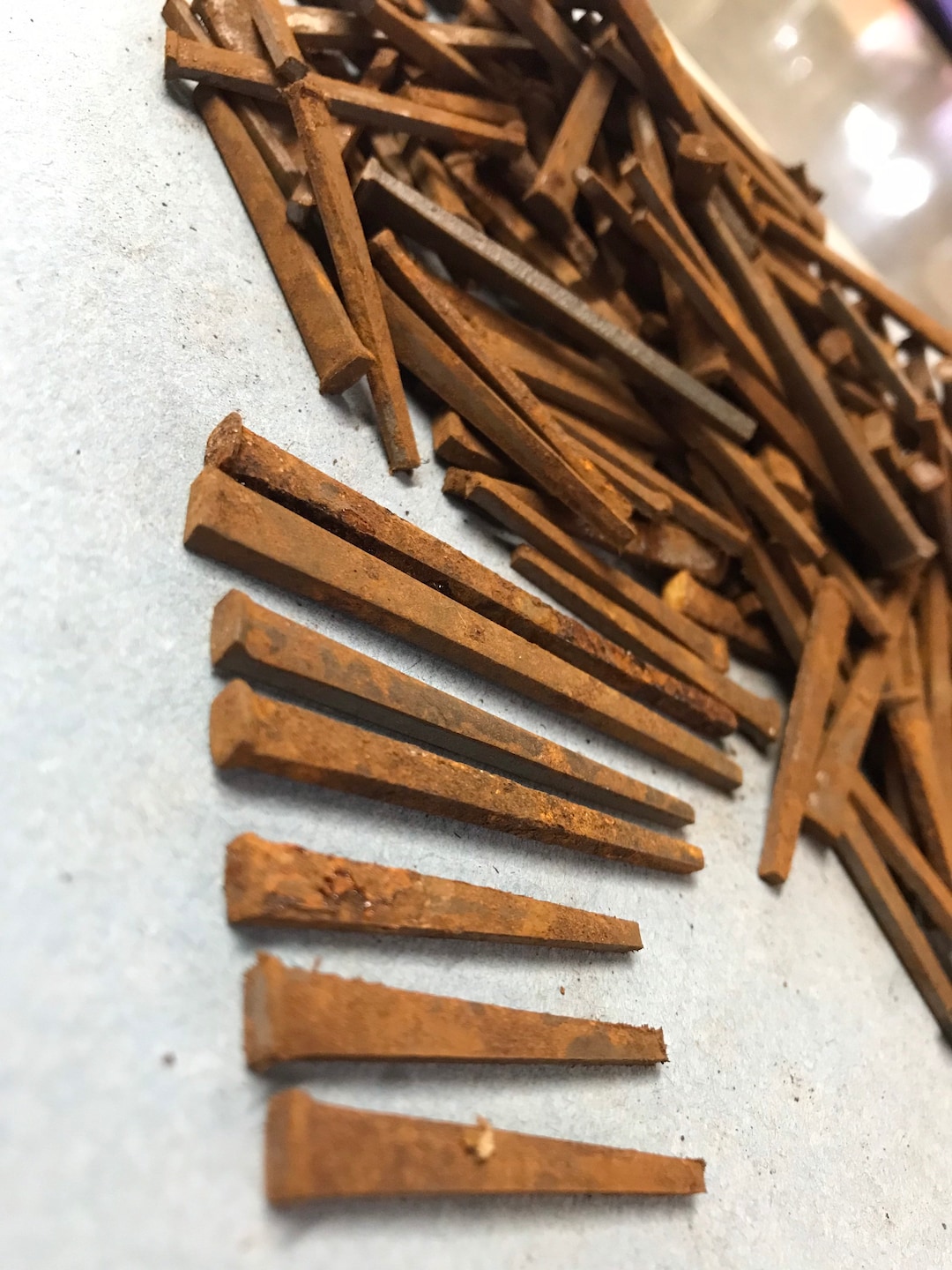 RUSTY Square Cut Nails You Choose Size Craft Project Farmhouse Rust ...
