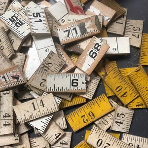 12 Pieces Expandable Folding Ruler Vintage Wooden Expandable Carpenter ...