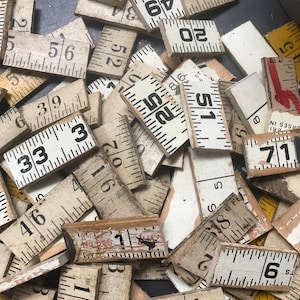 12 Pieces Expandable Folding Ruler Vintage Wooden Expandable Carpenter ...