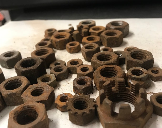 50 Pieces of Rusted Metal Assemblage, Unique Group of Rusty Iron, Old ...