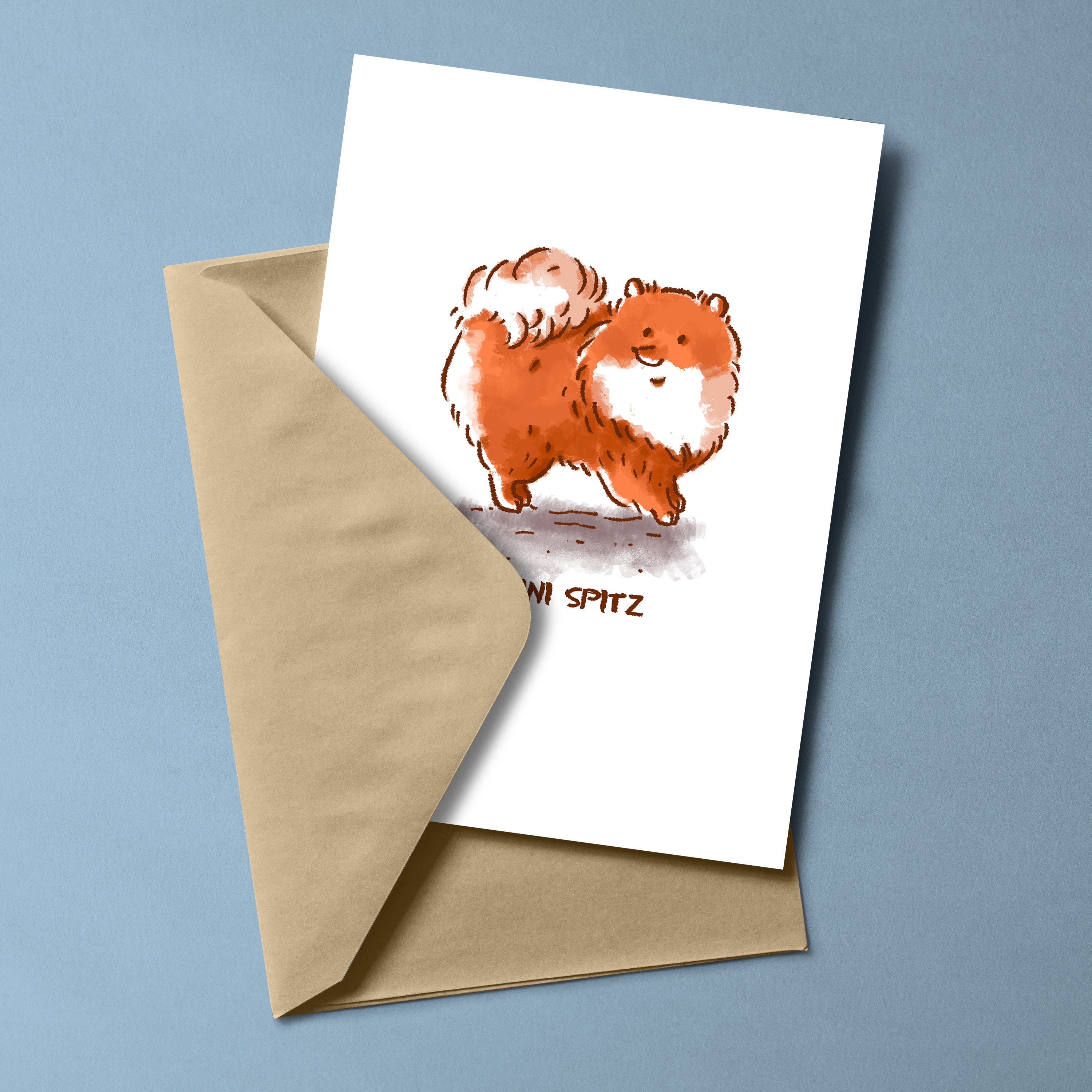 German Spitz Illustration Cute Spitz Art Cute Pomeranian - Etsy