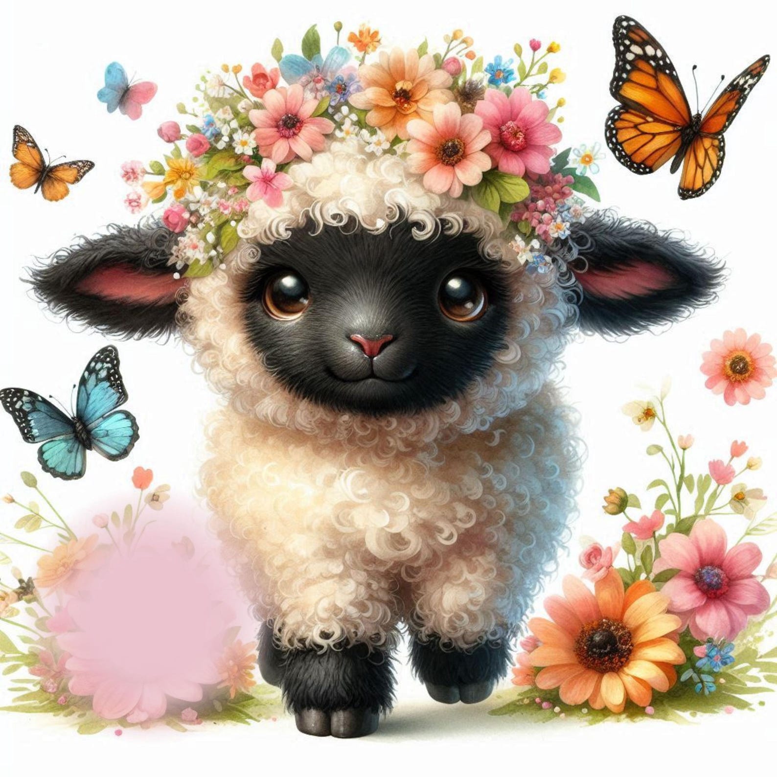Adorable Little Lambs, Use for Cards, Nursery Wall Art, Apparel ...