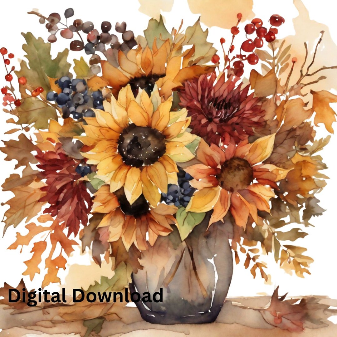 Adorable Autumn Thanksgiving Clipart Cute for Many Uses and - Etsy