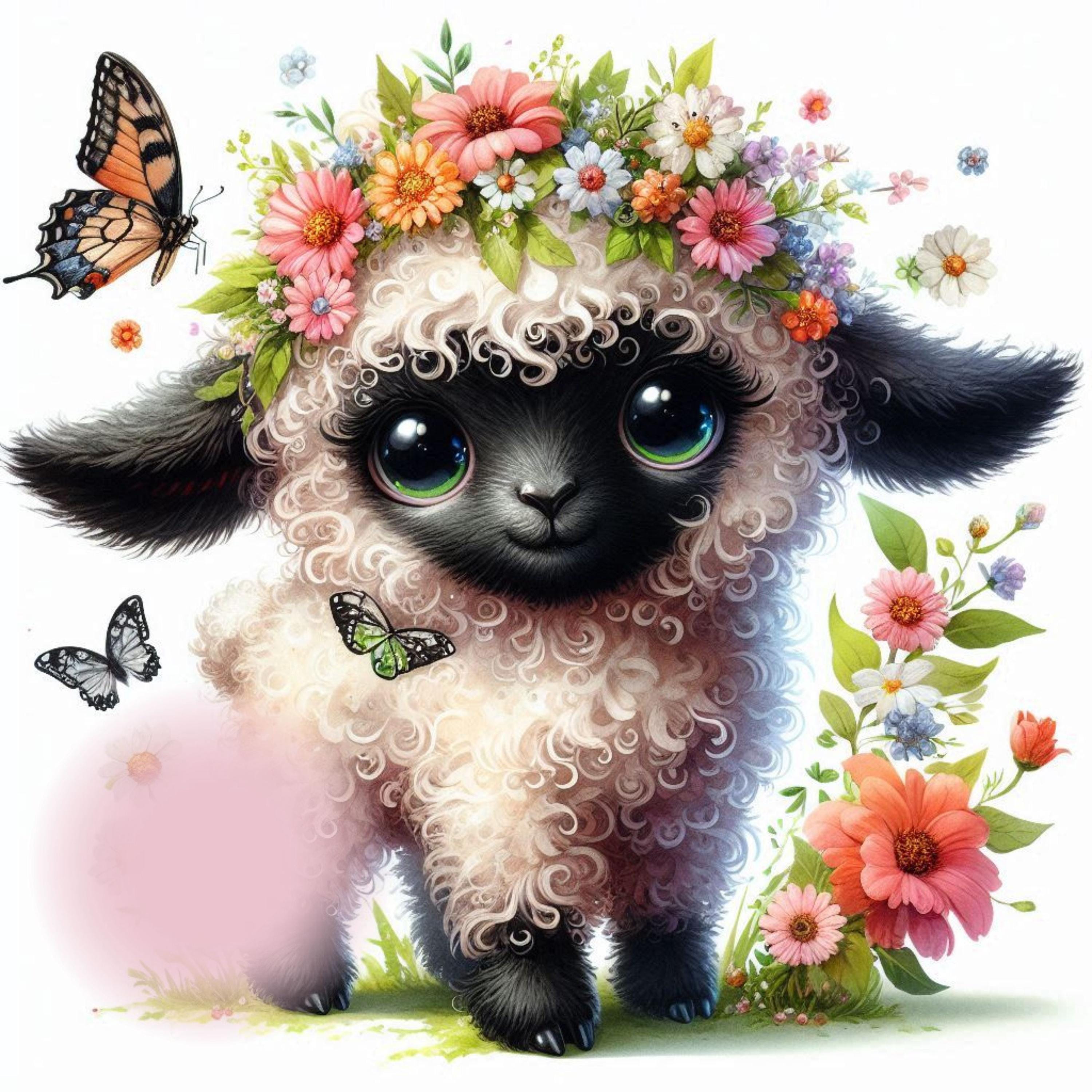 Adorable Little Lambs, Use for Cards, Nursery Wall Art, Apparel ...